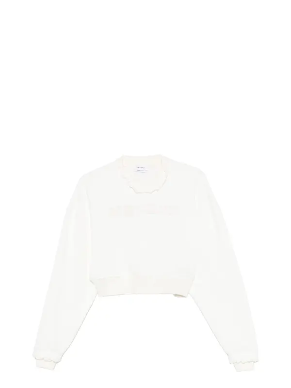 Alexander McQueen Cropped Sweatshirt - White