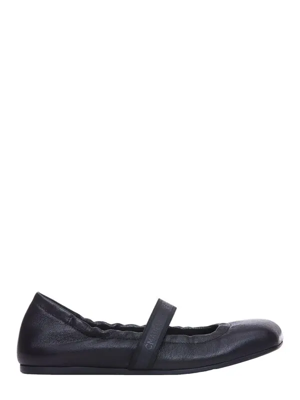 VIC MATIE Leather Ballerinas - Black