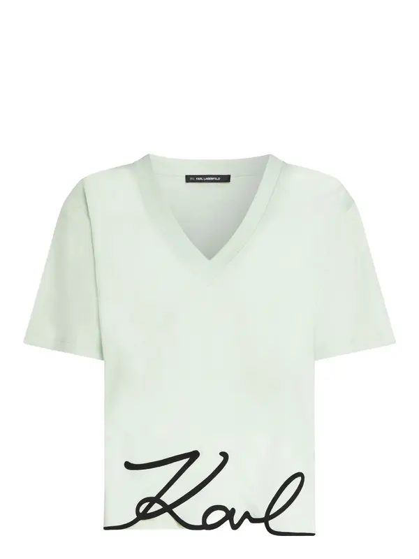 Karl Lagerfeld Signature T-shirt - Green