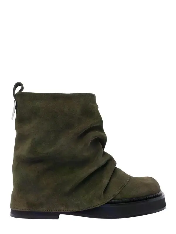 Attico Logo-plaque Boots - Green