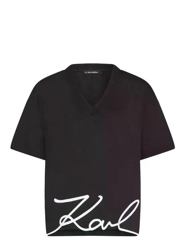 Karl Lagerfeld Signature T-shirt - Black