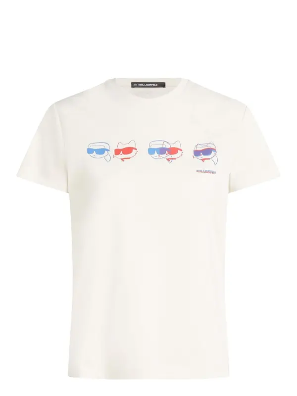 Karl Lagerfeld Ikon Color-pop T-shirt - White