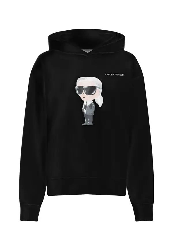 Karl Lagerfeld Ikon Hoodie - Black