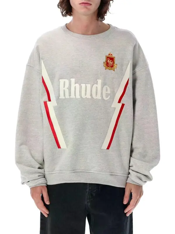 Rhude Logo-embroidered Sweatshirt - Grey