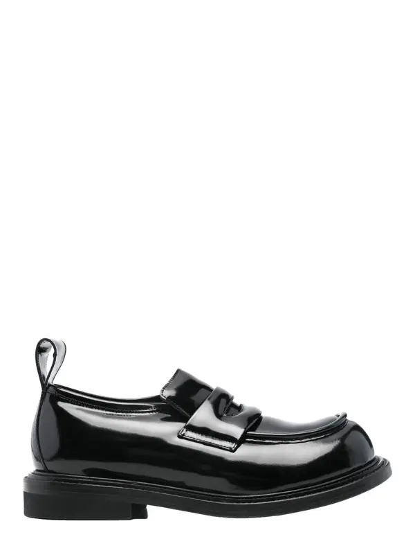 Moschino Patent Leather Loafers - Black