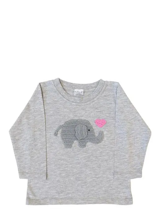 MELANGE COLLECTION Valentine Elephant Tee - Pink