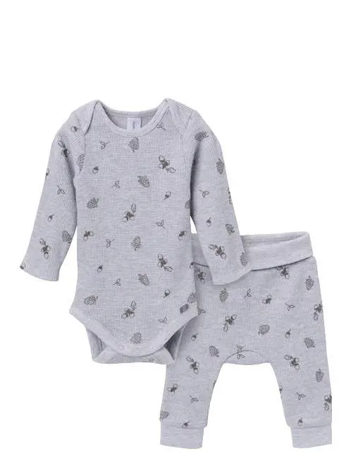 MODERN MOMENTS™ BY GERBER Bodysuit & Pant Layette Set - Acorn Grey Heather