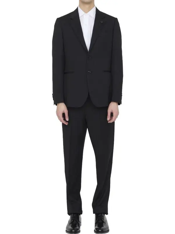 LARDINI Wool Suit - Black