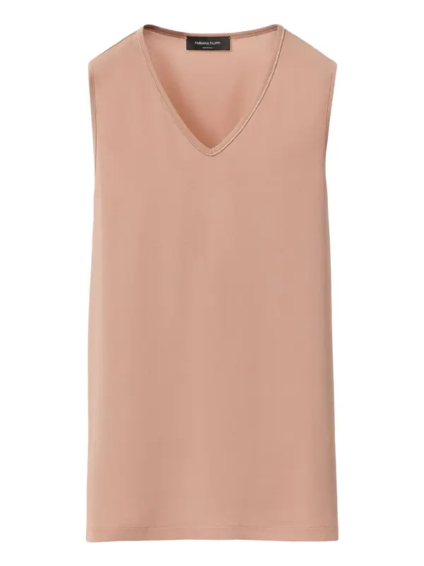 Fabiana Filippi Stretch Sablé Top - Pink