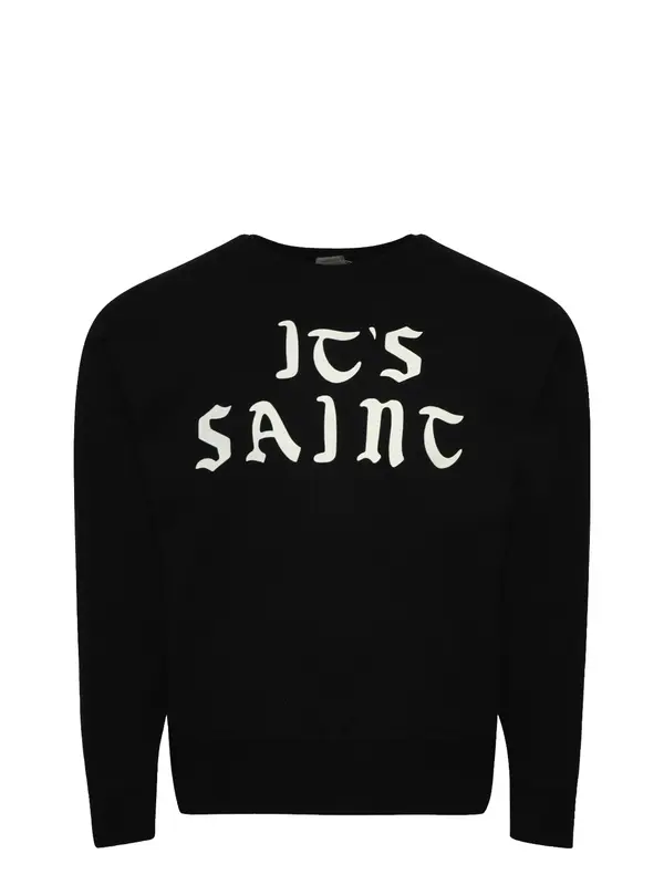 SAINT MXXXXXX Logo-print Sweatshirt - Black