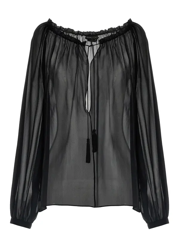 TOM FORD Silk Georgette Blouse - Black