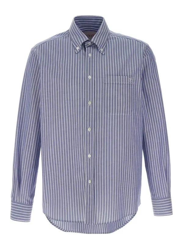 Valentino Garavani V Logo' Shirt - Light Blue