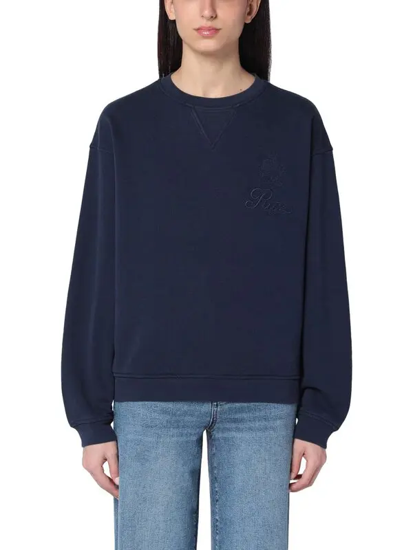 FRAME X Ritz Paris Crewneck Sweatshirt - Blue