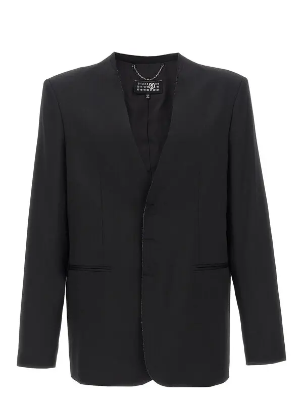 MAISON MARGIELA Single Breasted Blazer - Black