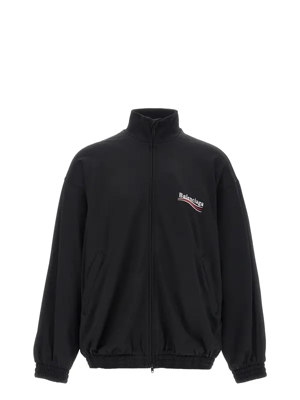 Balenciaga Logo Embroidery Sweatshirt - Black