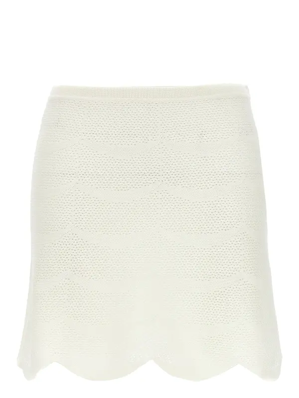 TOM FORD Crochet Mini Skirt - White