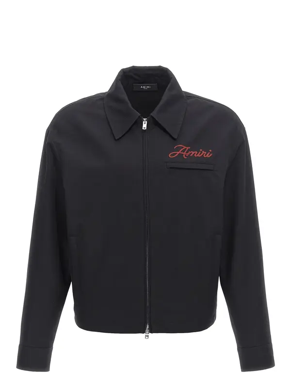 Amiri Embroidered Canvas Jacket - Black