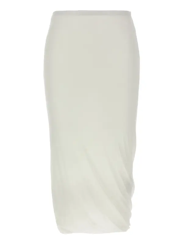 JIL SANDER Twisted Midi Skirt - White