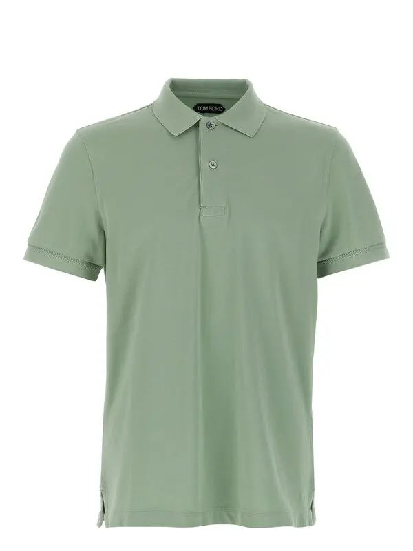 TOM FORD Piqué Polo Shirt - Green