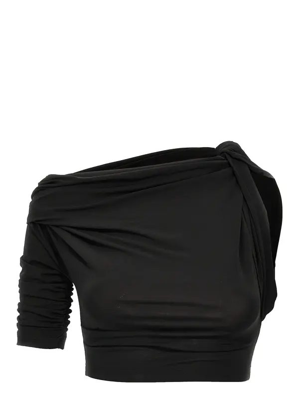 Jacquemus Le Haut Drapeado Top - Black