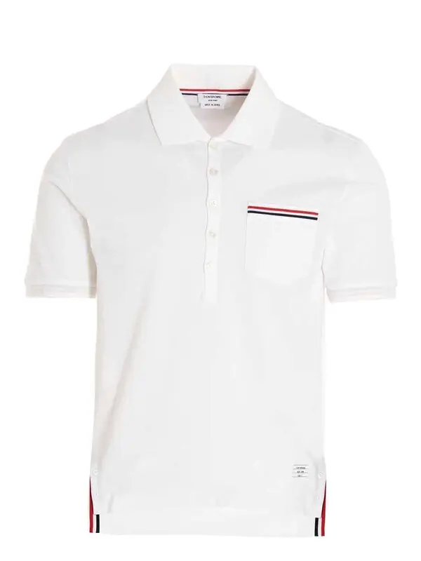 Thom Browne Rwb Polo Shirt - White