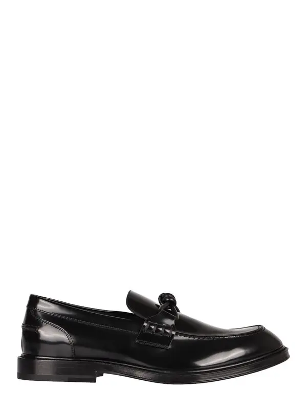 Bottega Veneta Brushed Leather Loafers - Black