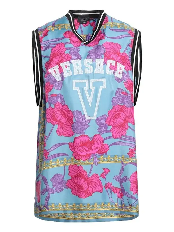 Versace 78 Jersey Tank Topin - Pastel Blue