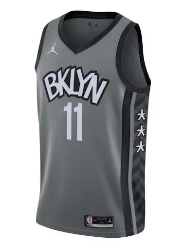 Nike Nba Brooklyn Nets Kyrie Irving Statement Edition 2020 Swingman Jersey - Grey/black