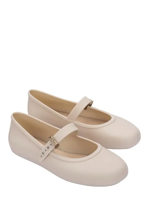 Melissa Soft Ballerina Flat - Beige/ Beige