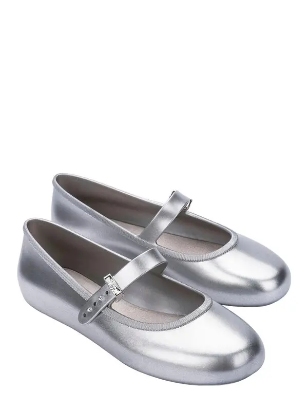 Melissa Soft Ballerina Flat - Silver