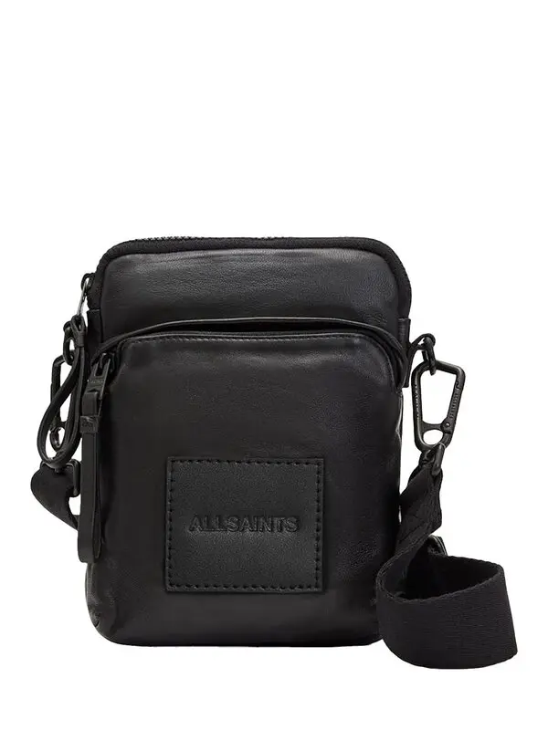 ALLSAINTS Falcon Leather Crossbody Pouch - Black