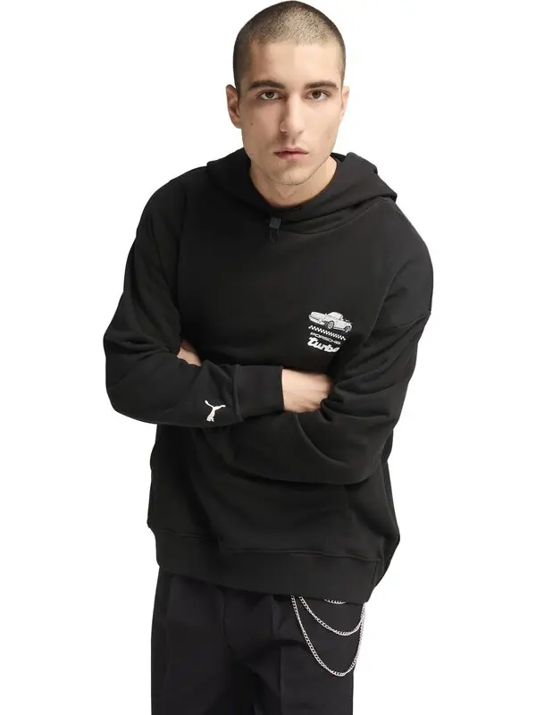 PUMA Porsche Legacy Graphic Relaxed Fit Hoodie - Black