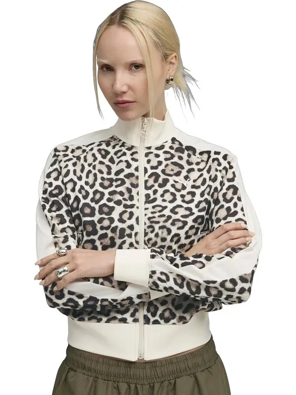 PUMA T7 Leopard Luxe Track Jacket - White