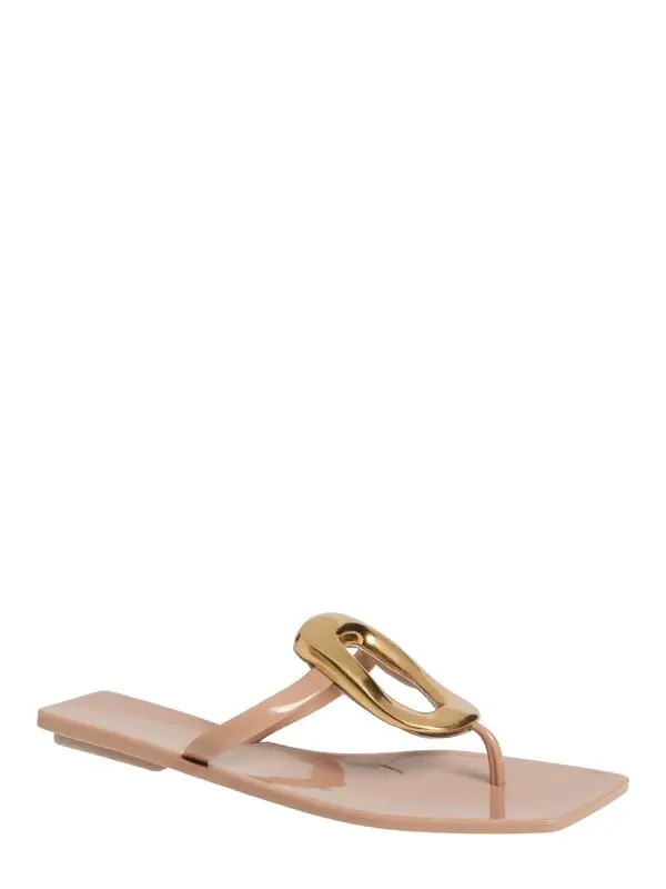 Jeffrey Campbell Linques Flip Flop - Beige Shiny Gold