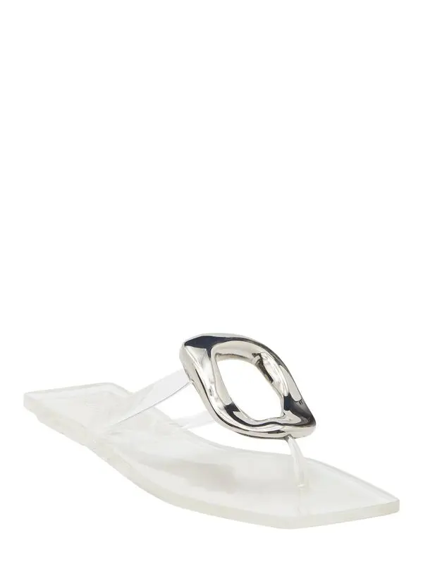 Jeffrey Campbell Linques Flip Flop - Clear-silver