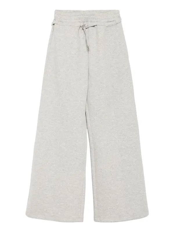 TOUT A COUP Belted Wide-leg Sweatpants - Grey