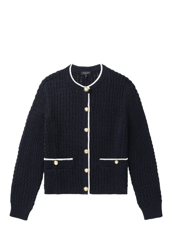 Rag & Bone Contrasting-trim Cardigan - Blue
