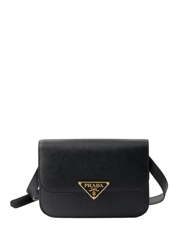 Prada Saffiano Leather Shoulder Bag - Black