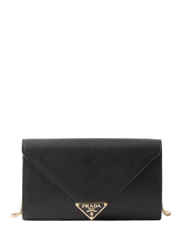 Prada Mini Saffiano Leather Clutch - Black