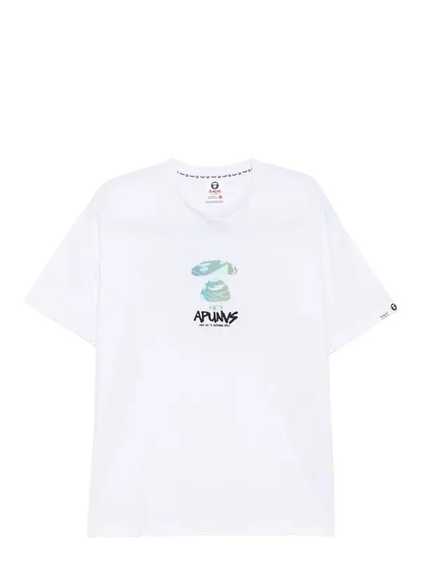 AAPE BY *A BATHING APE Logo-print T-shirt - White