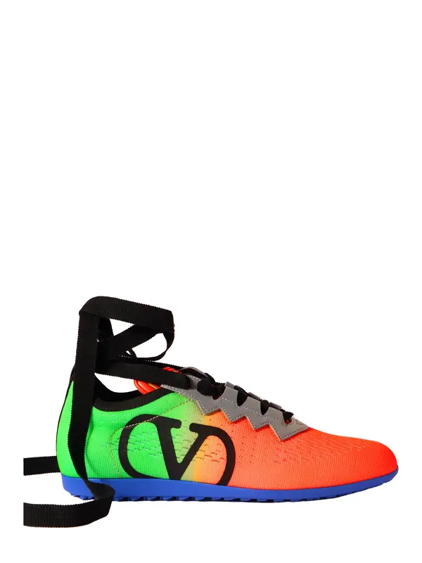 Valentino Garavani Chromathon Printed Leather Sneakers - Multi