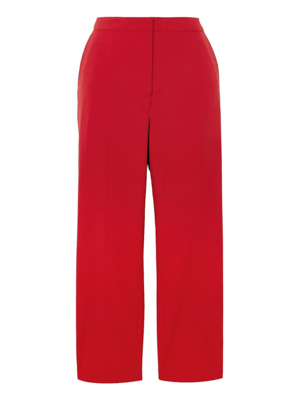 Dries Van Noten Wool Straight-leg Pants - Red