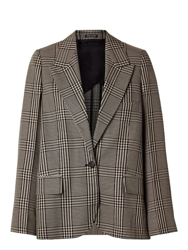 Acne Studios Checked Twill Blazer - Brown