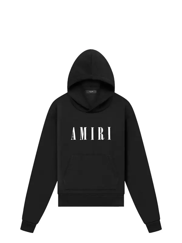 Amiri Logo Oversized Hoodie - Black