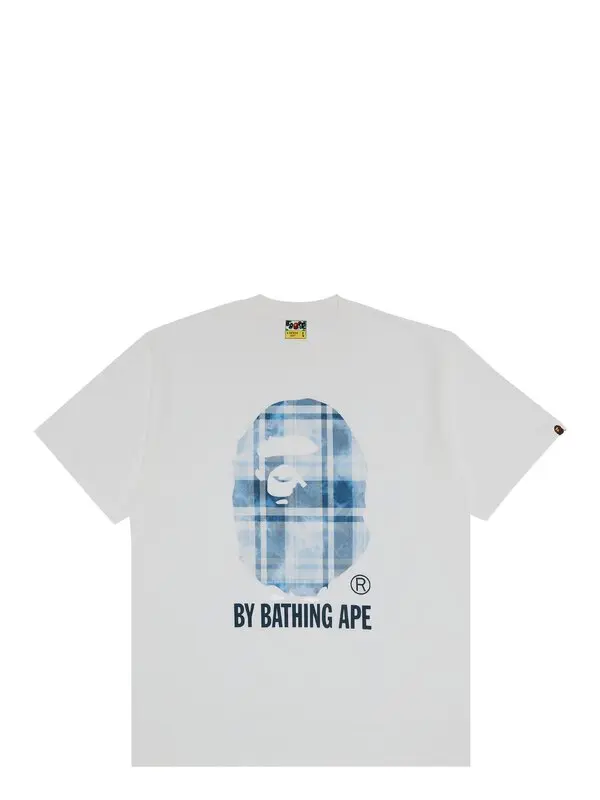 A BATHING APE Bleach Check Bathing Ape Tee - White
