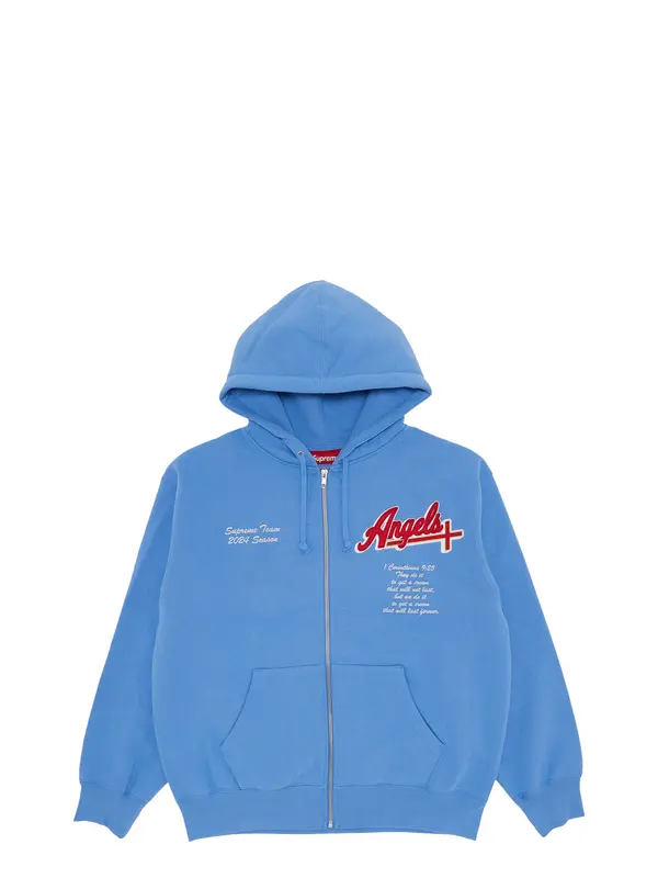 Supreme Salvation Zip Up Hooded Sweatshirt - Blue