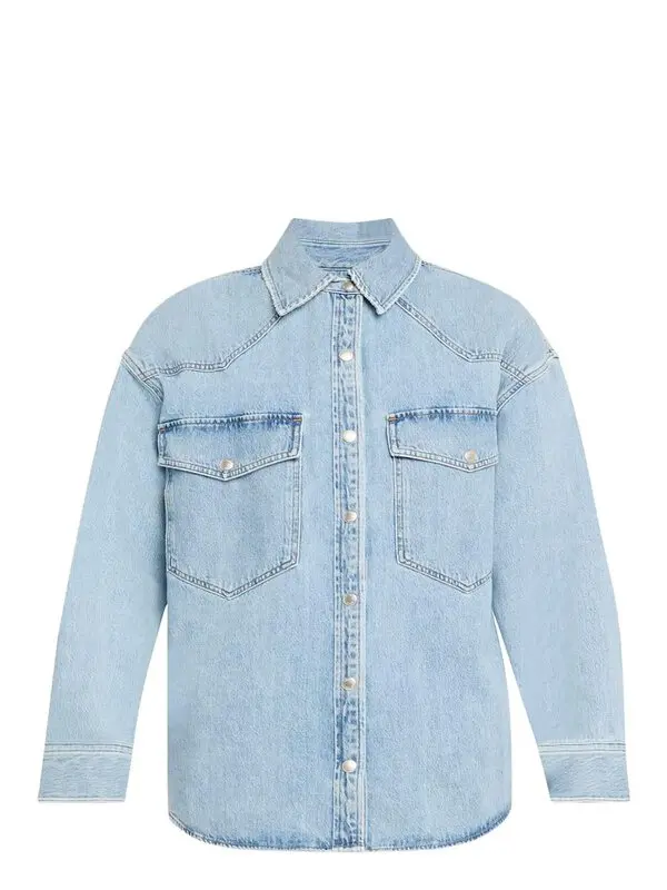 AGOLDE Lotta Long-sleeve Denim Shirt - Blue
