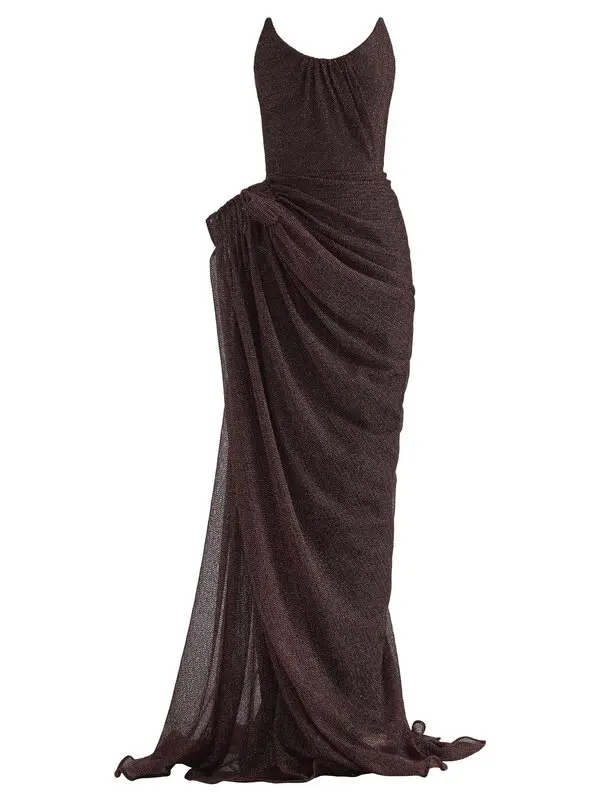 Maticevski Lexicon Draped Gown - Burgundy