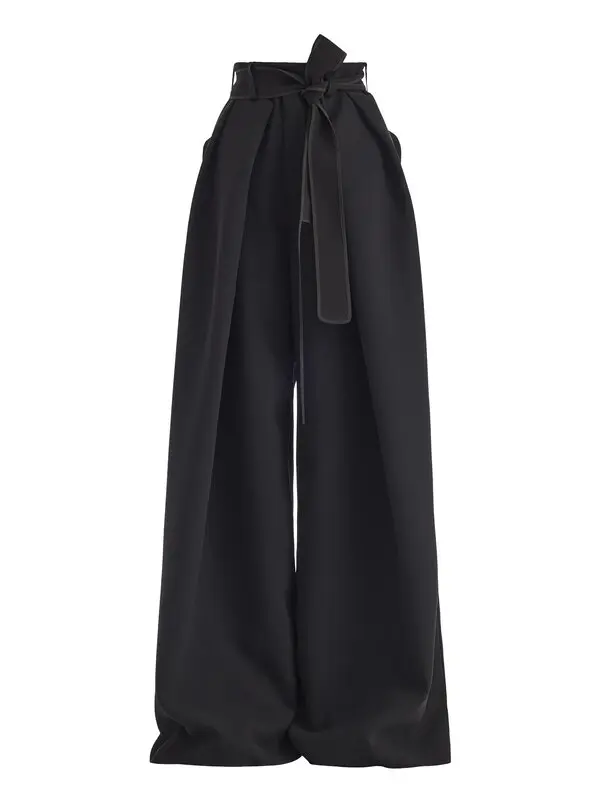 Maticevski Shogun Pleated Wide-leg Pants - Black