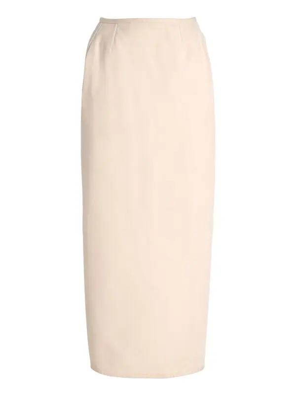 Delpozo Exclusive Architectural Cotton Maxi Skirt - White